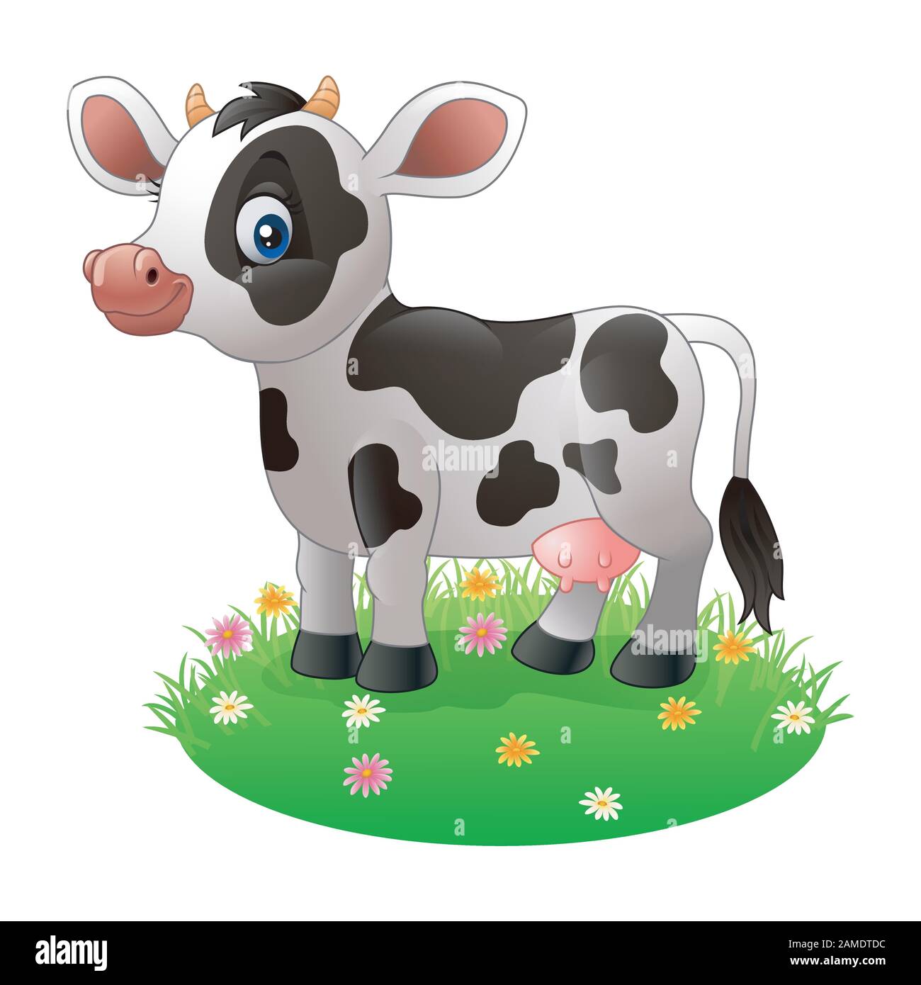Standing young bull Stock Vector Images - Alamy
