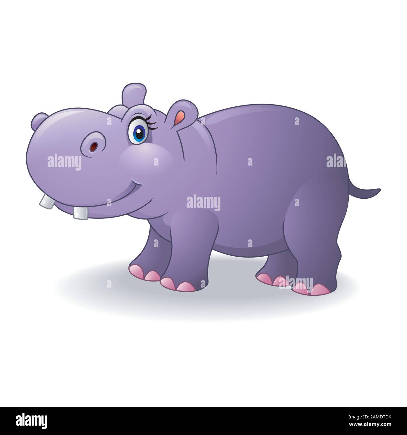 Cartoon smiling hippo Stock Vector Image & Art - Alamy
