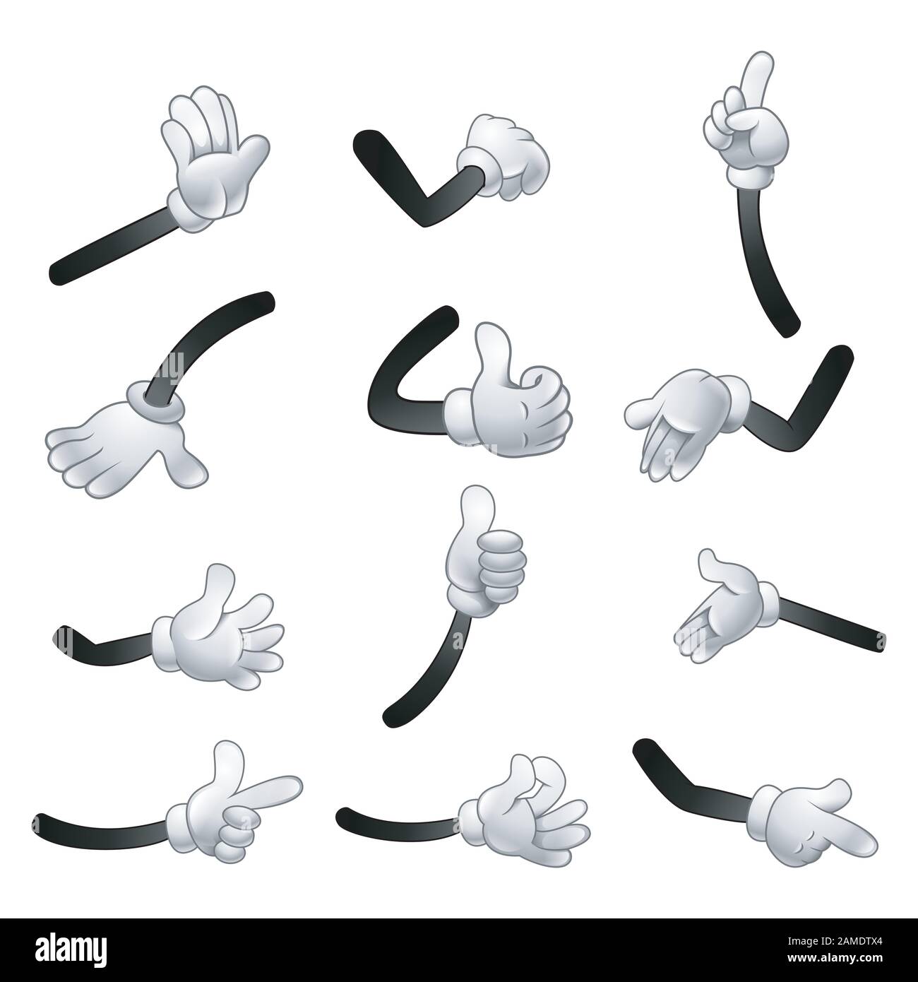 Cartoon collection of hand sign Stock Vector Image & Art - Alamy