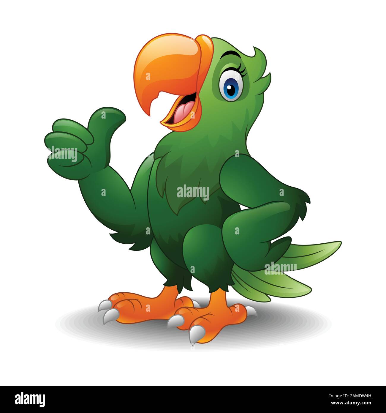 Cartoon happy parrot giving thumb up Stock Vector Image & Art - Alamy