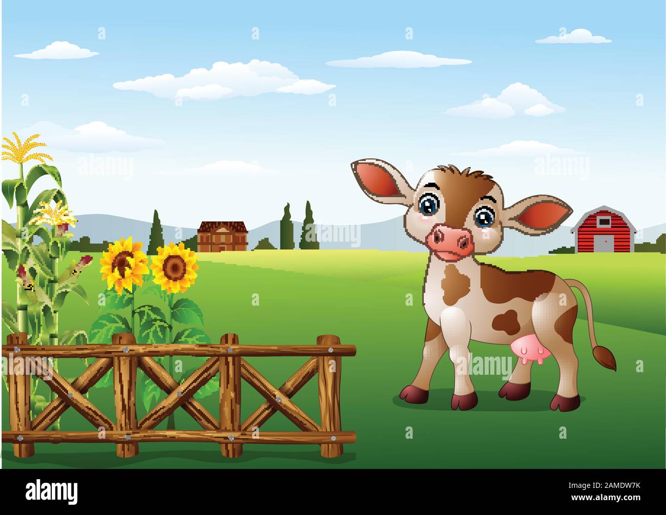 Farmyard barn cartoon hi-res stock photography and images - Alamy