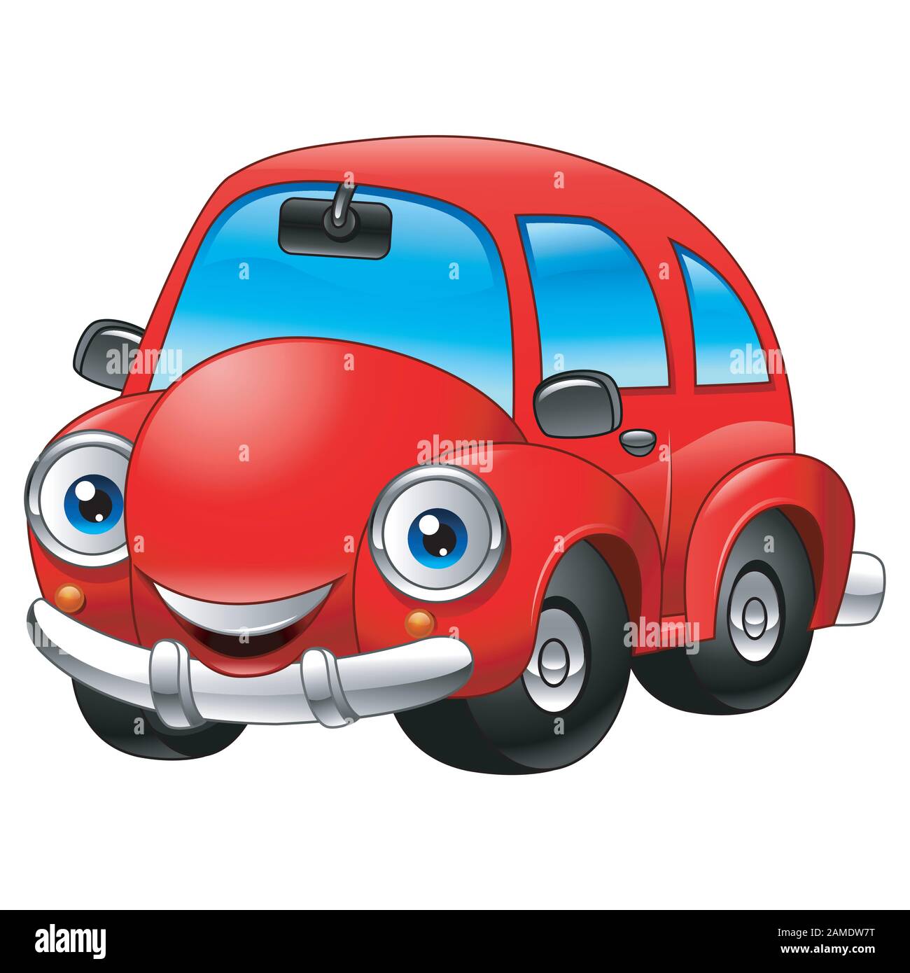Cartoon police car character. Vector illustration Stock Vector Image ...
