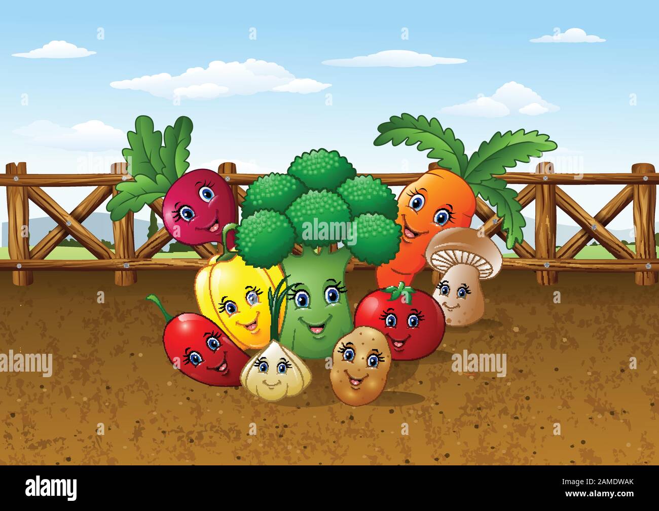 Vegetable Garden Cartoon