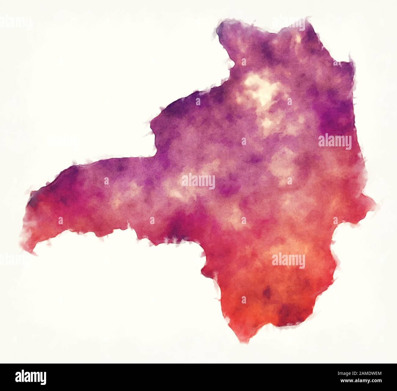 Zamfara state watercolor map of Nigeria Stock Photo - Alamy