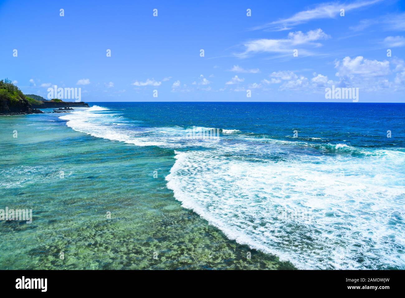 Beautiful seascape of Mauritius Island. Mauritius is one of the best ...