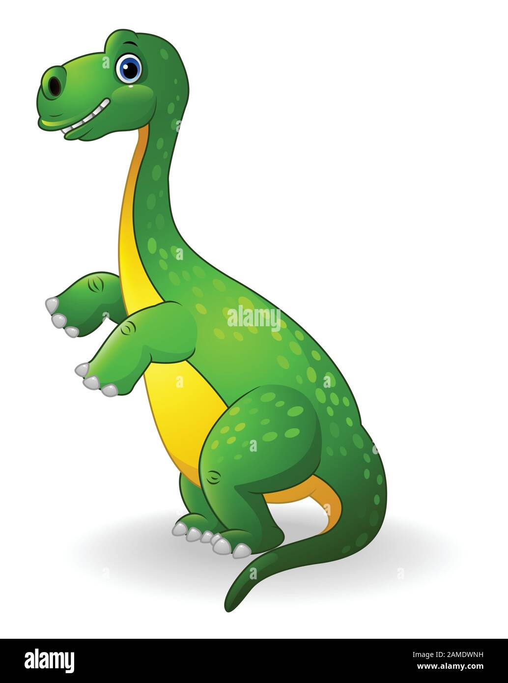 Cartoon green dinosaur Stock Vector Image & Art - Alamy