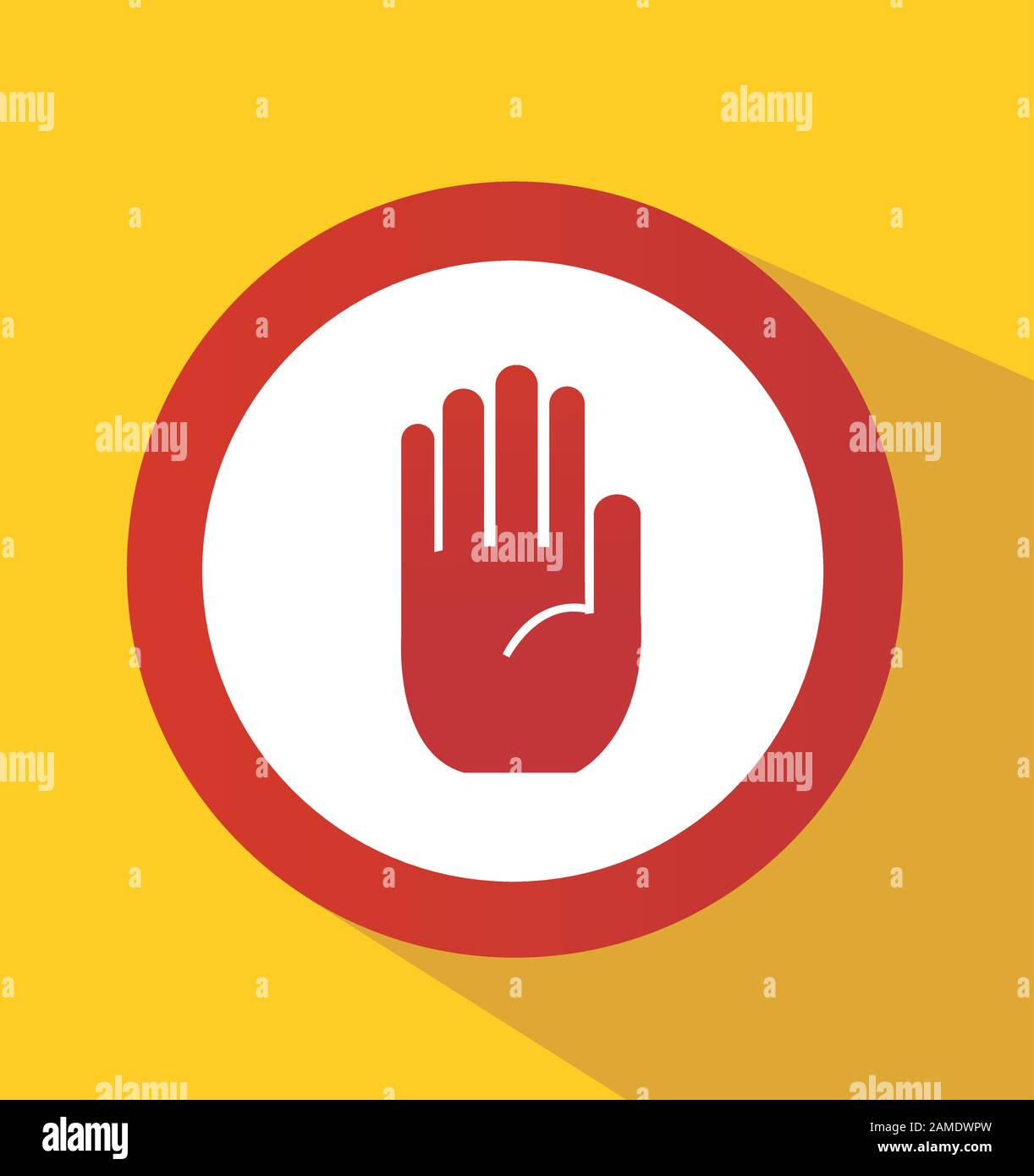 No entry hand sign Stock Vector Images - Alamy