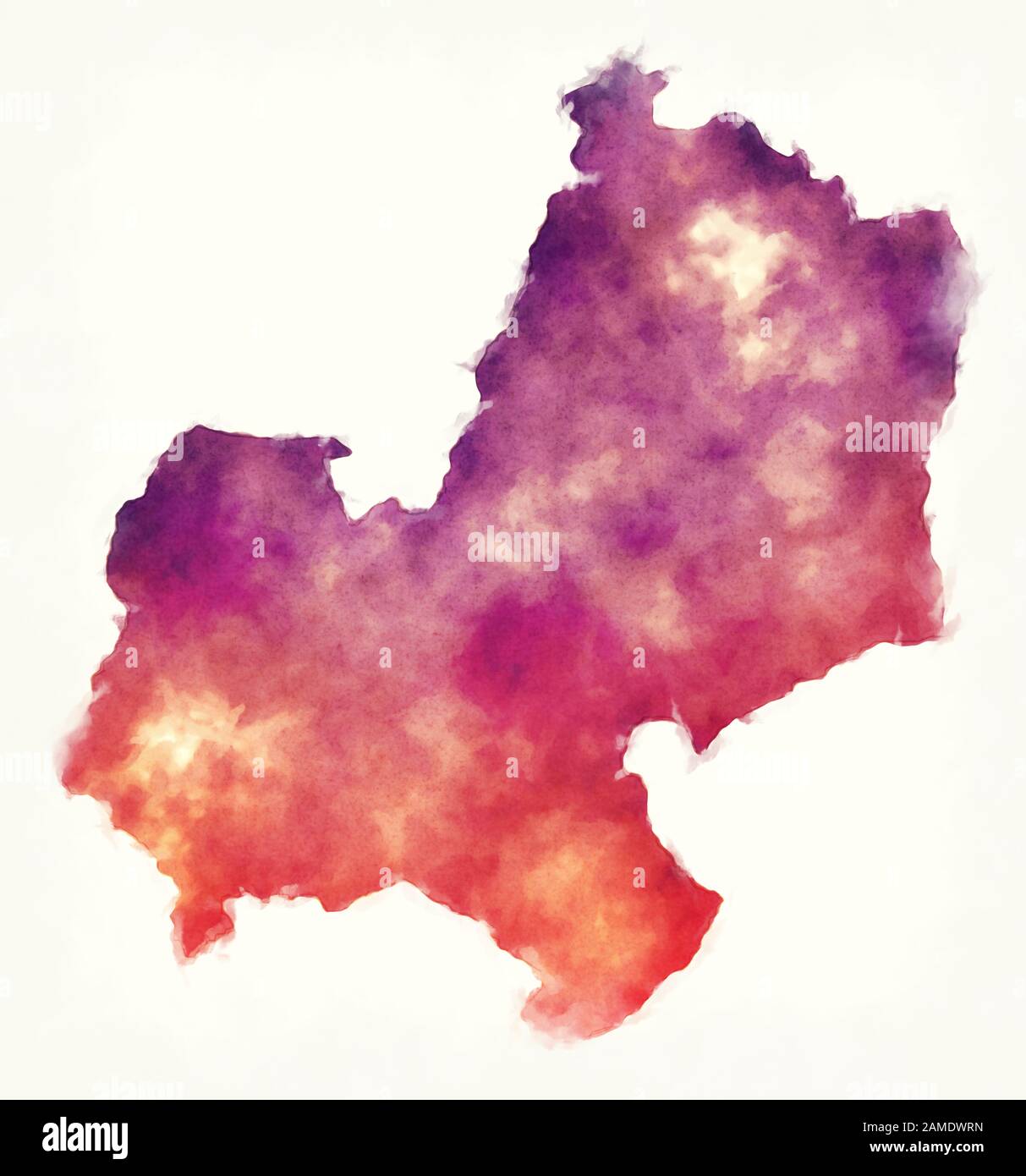 Edo state watercolor map of Nigeria Stock Photo - Alamy