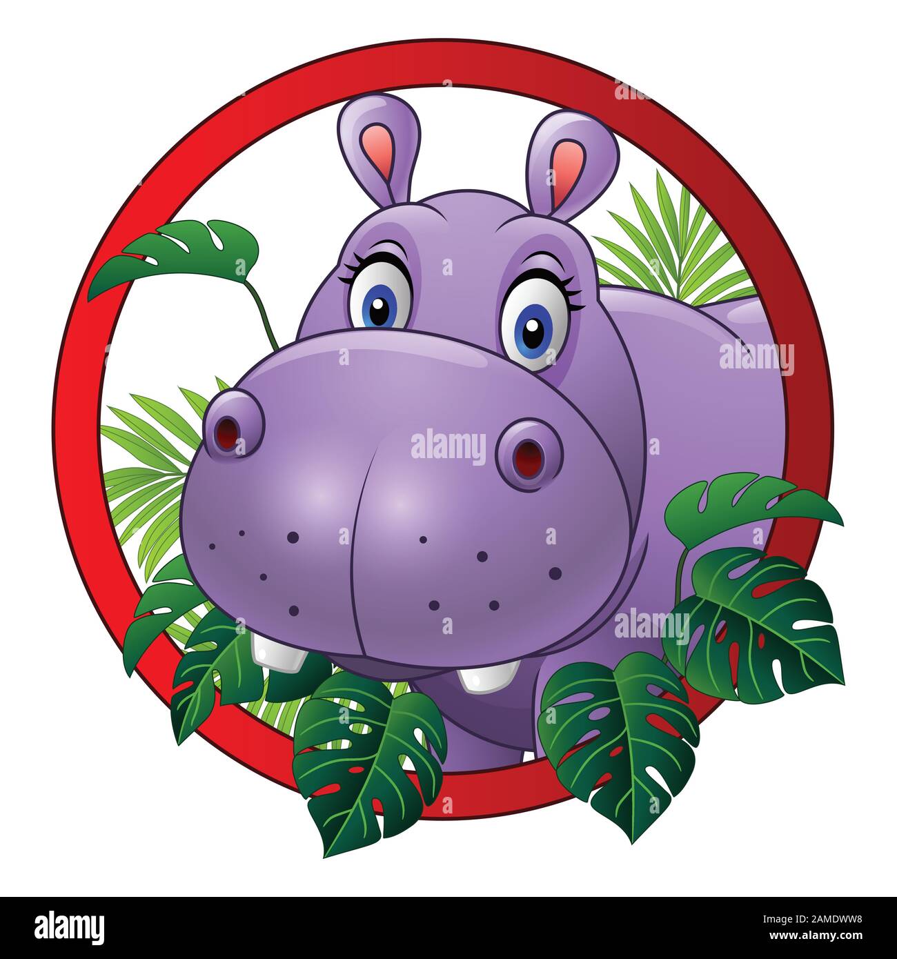 Cartoon hippo hi-res stock photography and images - Alamy