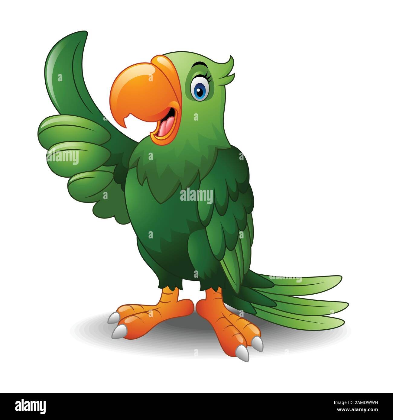 Cartoon happy parrot giving thumb up Stock Vector Image & Art - Alamy