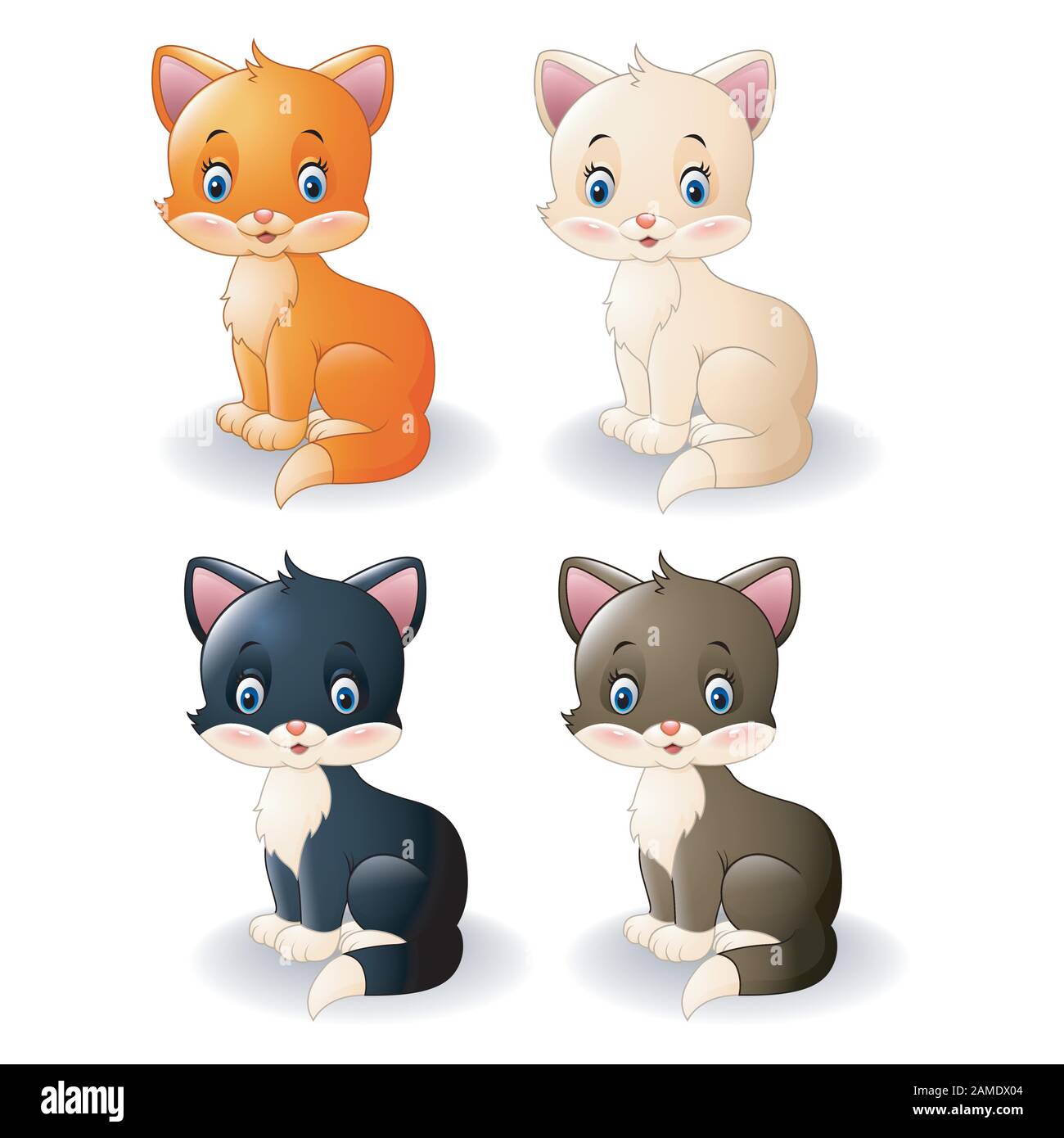 Cartoon cute cat collection Stock Vector Image & Art - Alamy