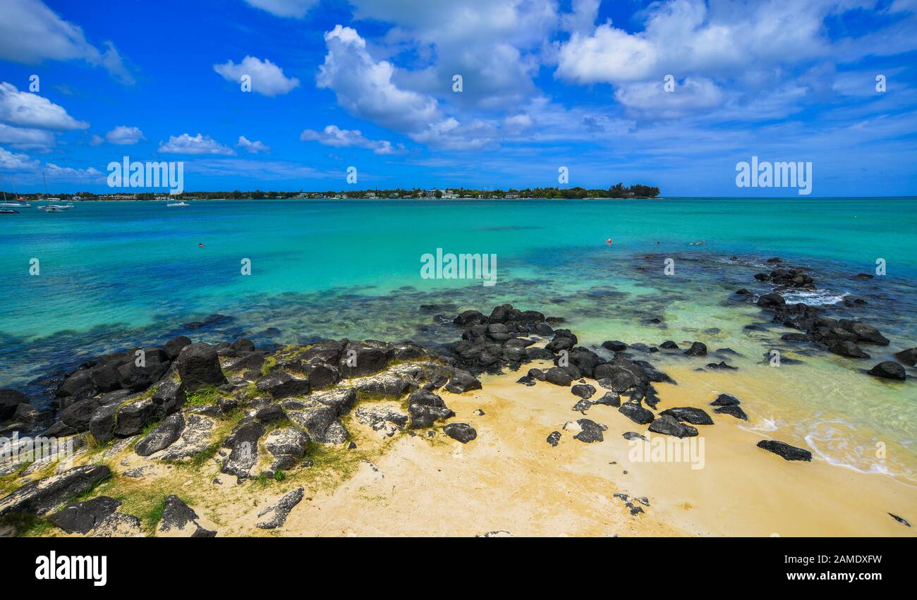 Beautiful seascape of Mauritius Island. Mauritius is one of the best ...