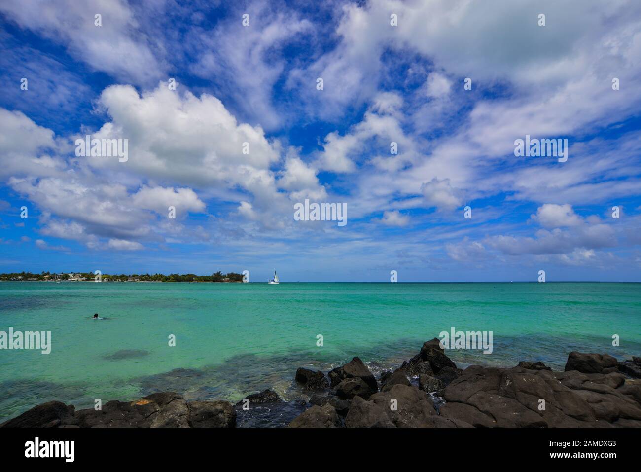 Beautiful seascape of Mauritius Island. Mauritius is one of the best ...