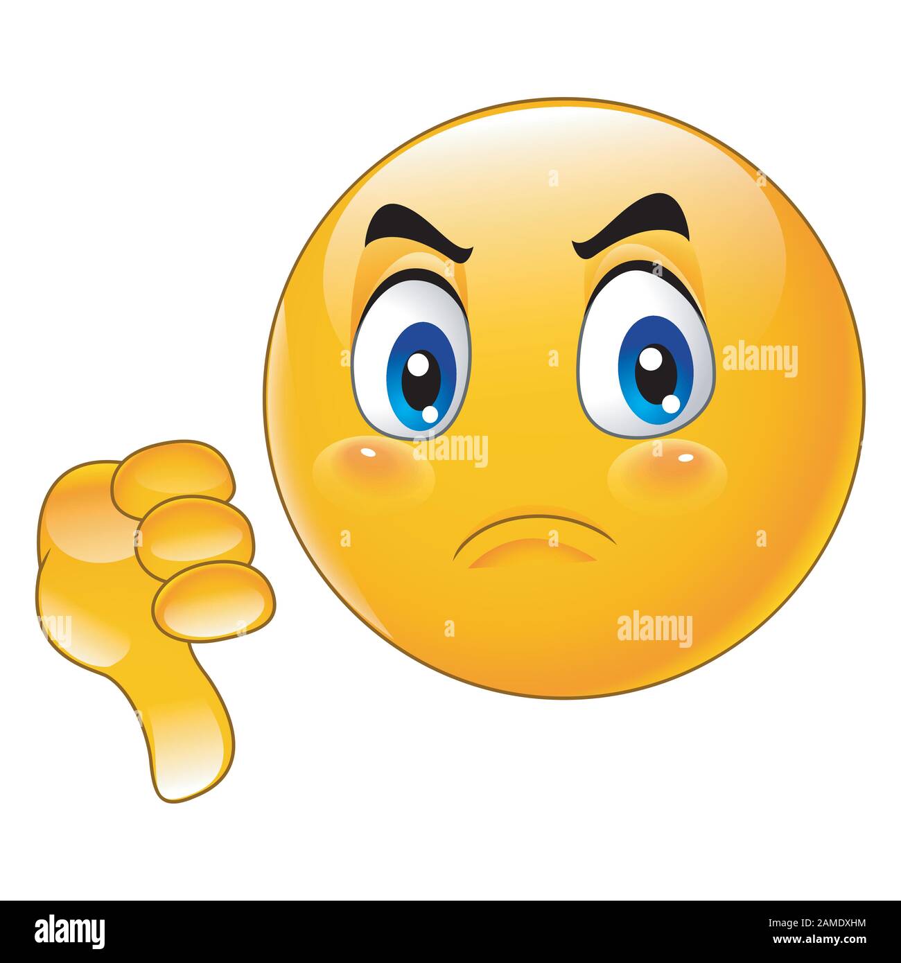 Cartoon dislike emoticon Stock Vector Image & Art - Alamy