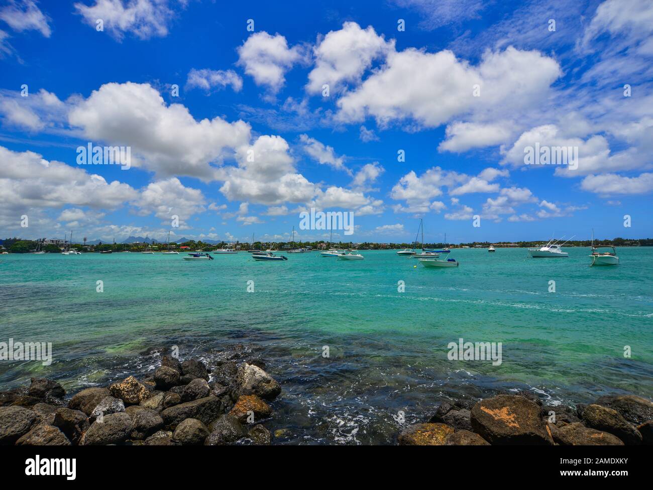 Beautiful seascape of Mauritius Island. Mauritius is one of the best ...