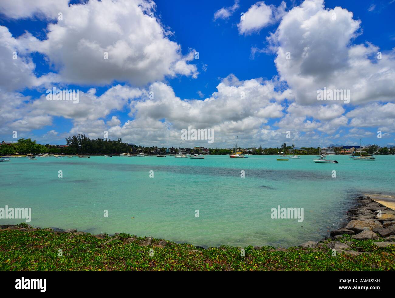 Beautiful seascape of Mauritius Island. Mauritius is one of the best ...