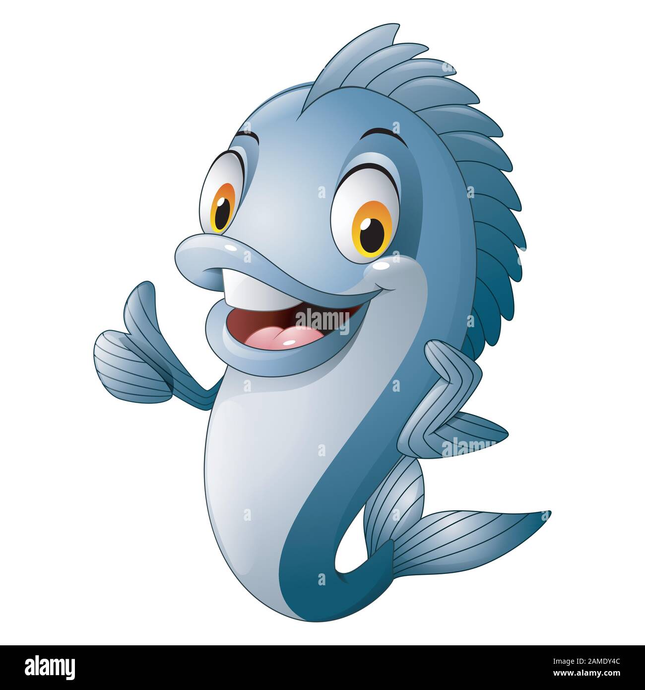 Cartoon fish giving thumb up Stock Vector Image & Art - Alamy