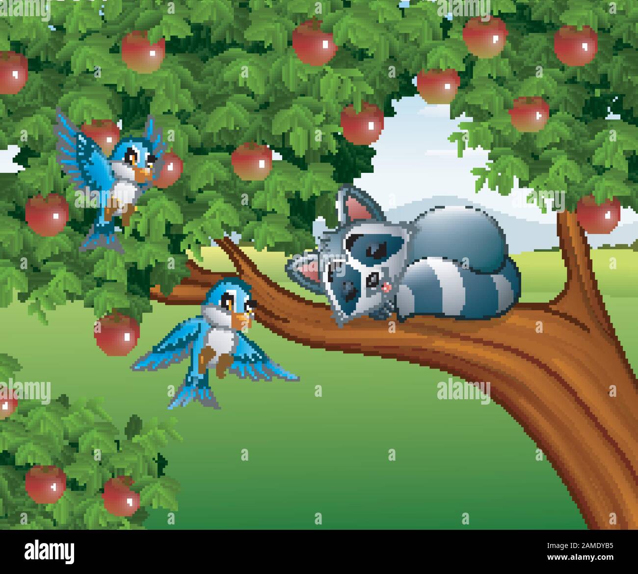 Wild apple tree on Stock Vector Images - Alamy