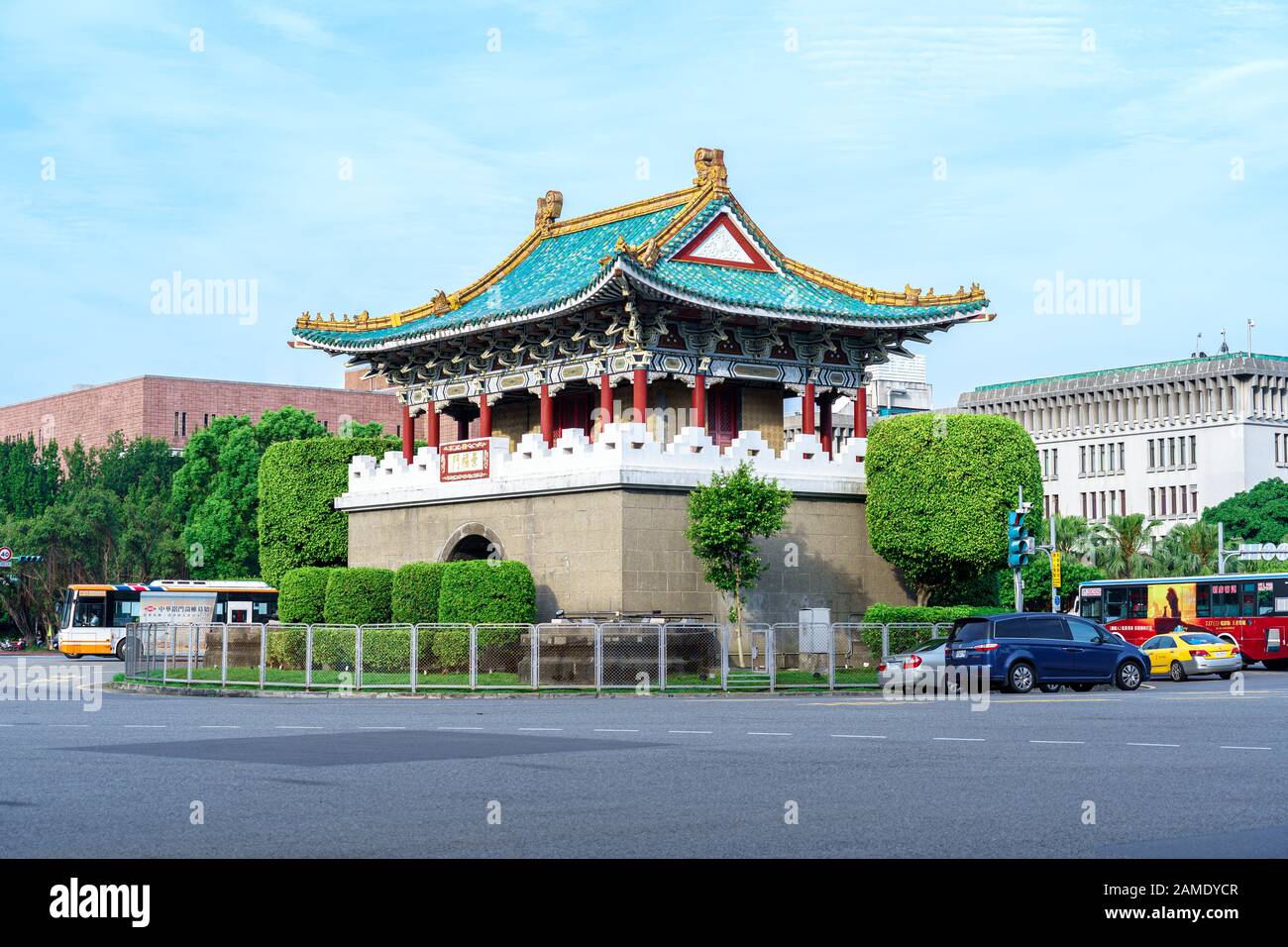 Historic east gate of Taipei City. Old chinese architecture witch ...