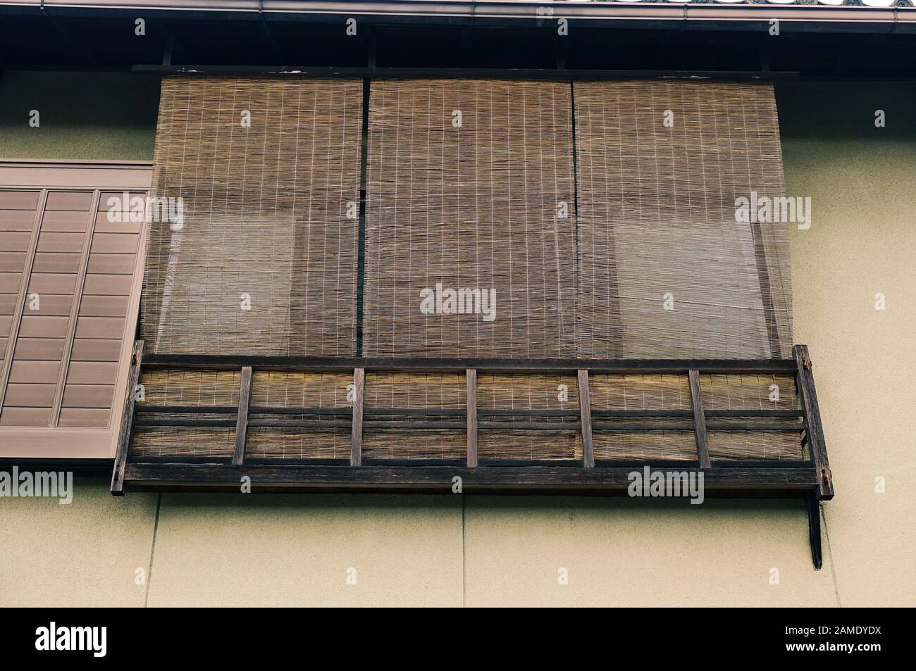 Details of exterior of traditional Japanese house at ancient town in ...