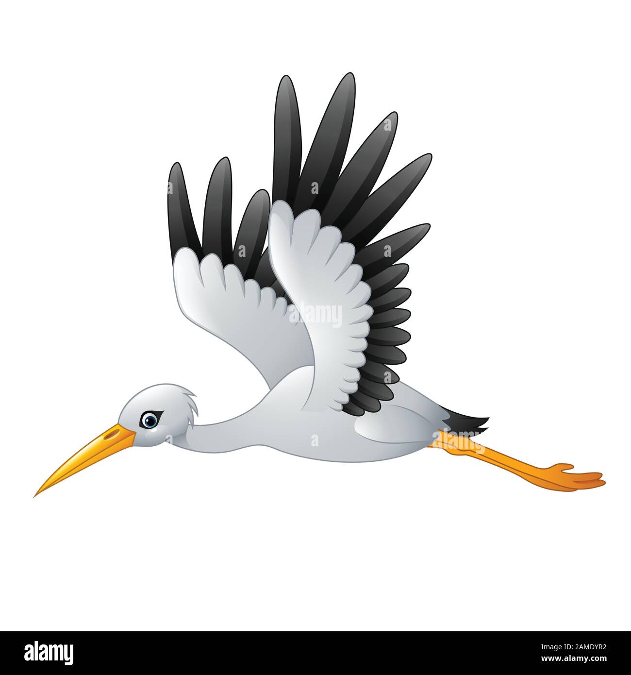 Cartoon stork flying Stock Vector Image & Art - Alamy