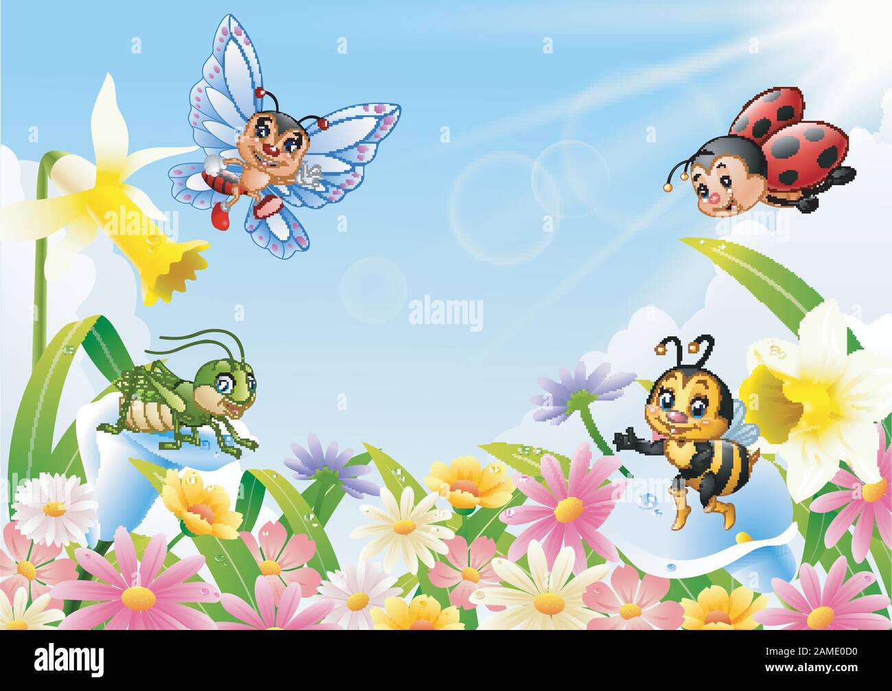 Cartoon insects hi-res stock photography and images - Alamy