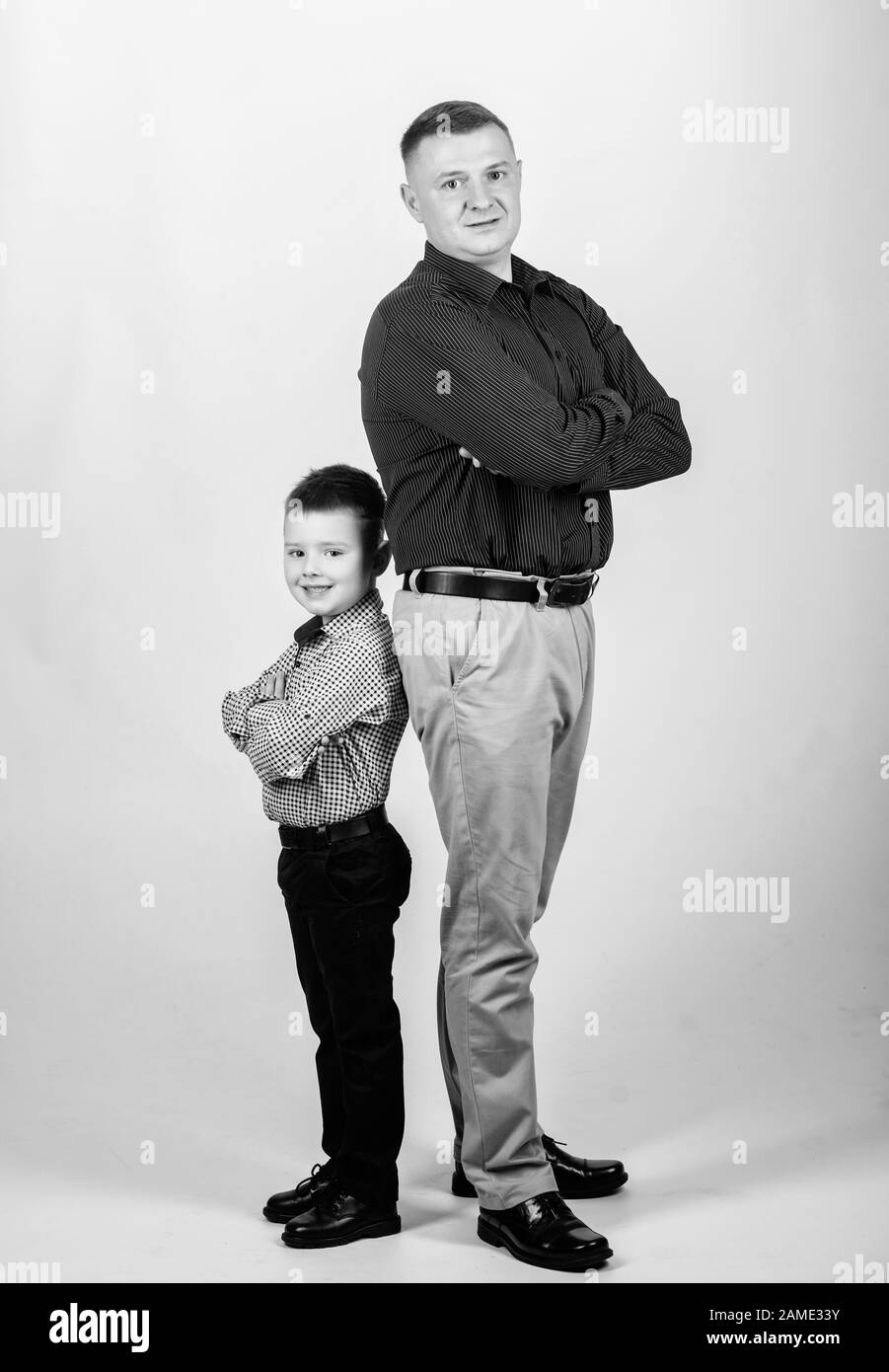 team work. happy child with father. business partner. childhood ...