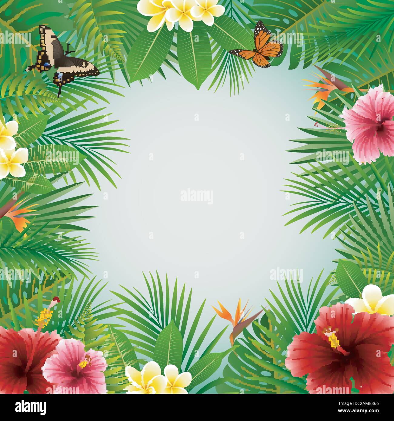Tropical plants background Stock Vector Image & Art - Alamy