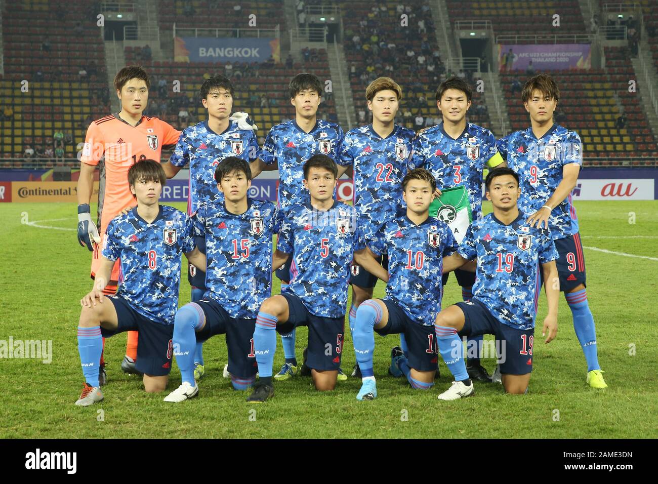 Rangsit, Thailand. 9th Jan, 2020. Japan team group line-up (L-R) top ...