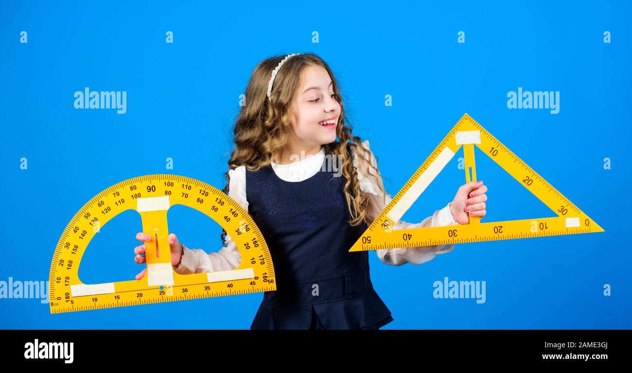 Learn mathematics. Theorems and axioms. Smart and clever concept. Girl ...