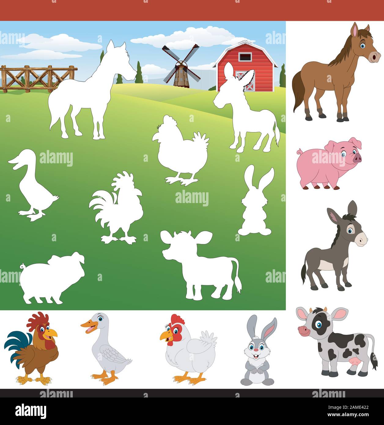 farm animals. Find the correct shadow Stock Vector Image & Art - Alamy farm animals. Find the correct shadow Stock Vector Image & Art - Alamy