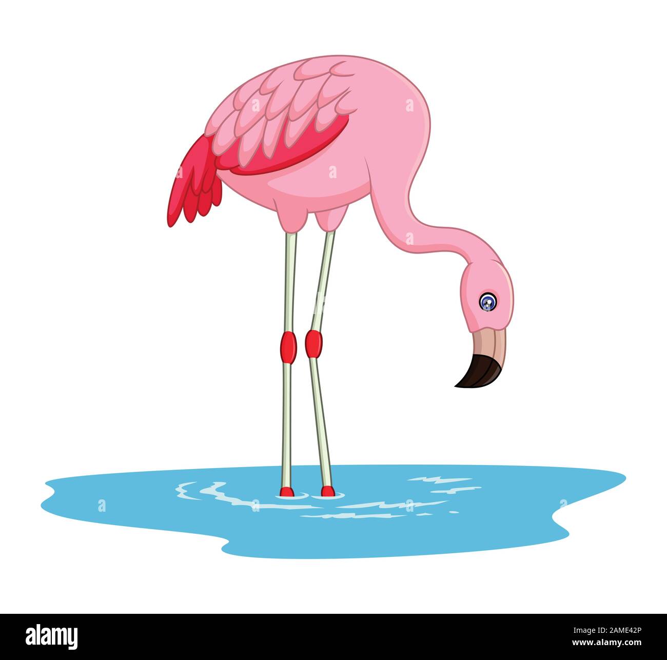 Pink flamingo humor Stock Vector Images - Alamy