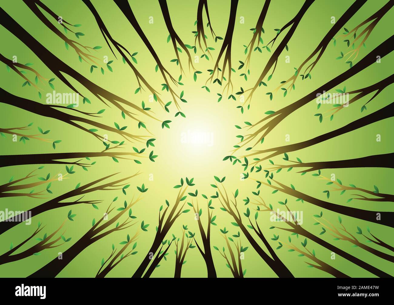 Autumn park in sunny Stock Vector Images - Alamy