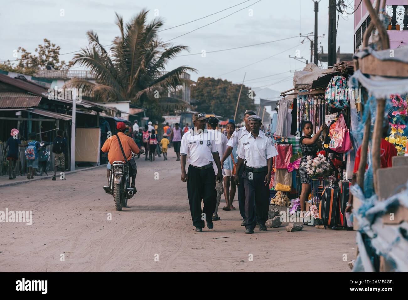 MADAGASCAR OCTOBER 18.2016 Madagascar police on street control on the ...