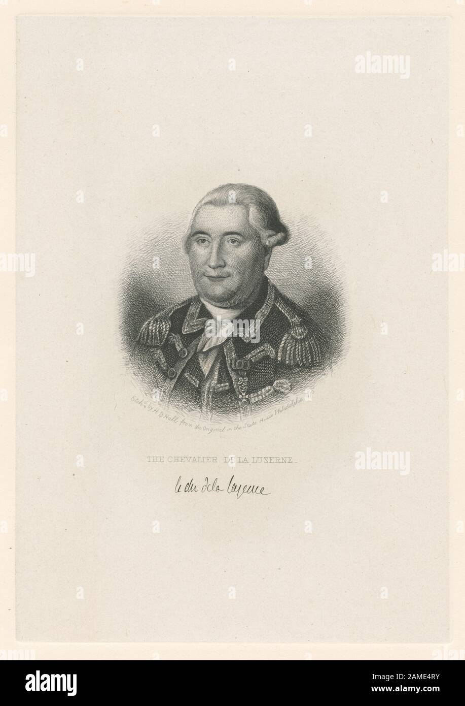 The Chevalier de la Luserne Printmakers include Henry Bryan Hall and ...