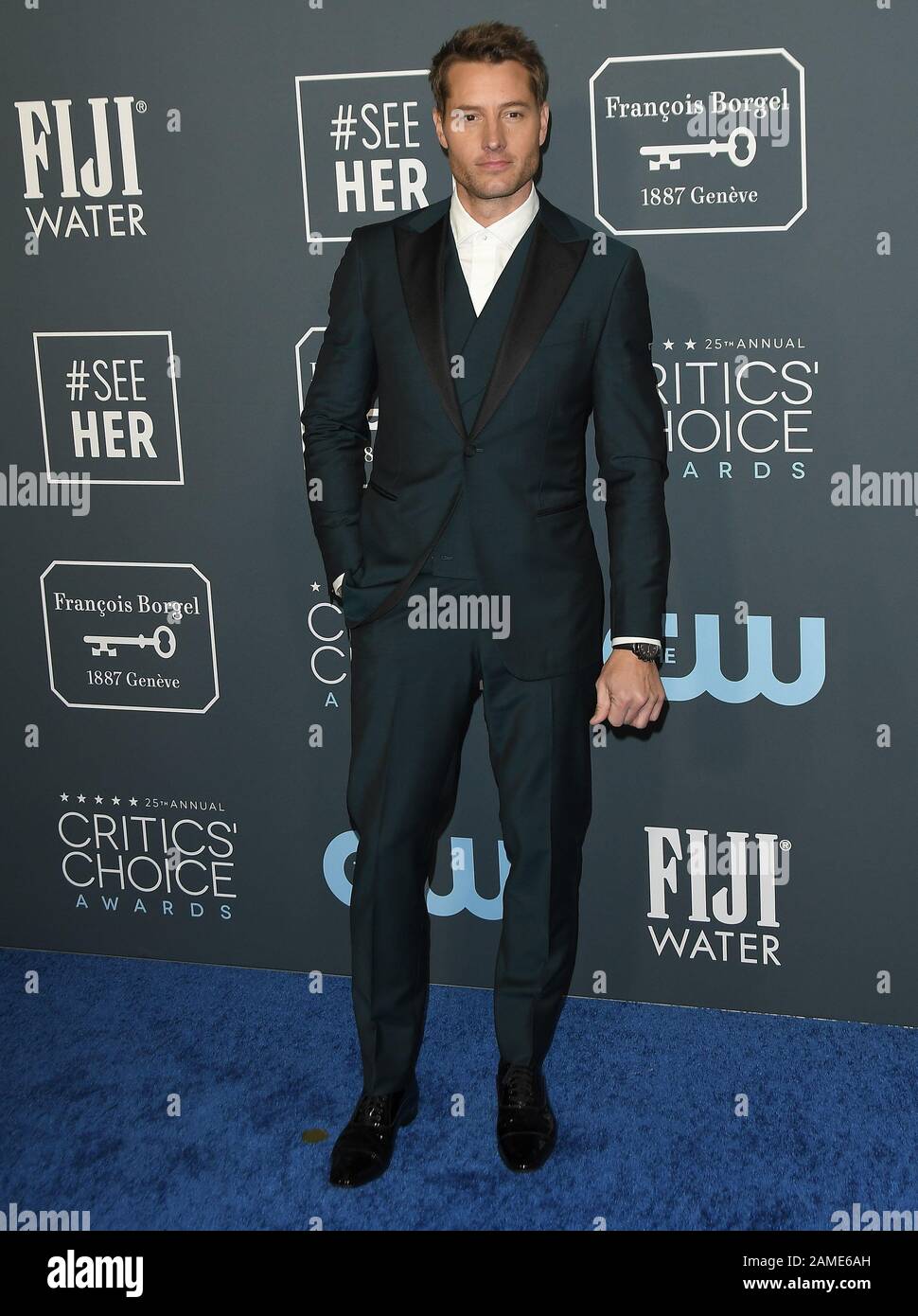 Los Angeles, USA. 12th Jan, 2020. Justin Hartley arrives at the 25th ...