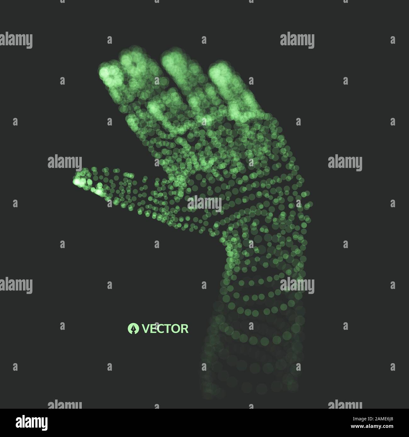 Human Arm. Hand Model. Connection structure. Future technology concept ...