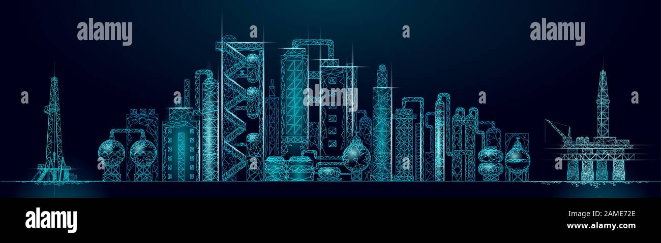 Oil refinery Stock Vector Images - Alamy