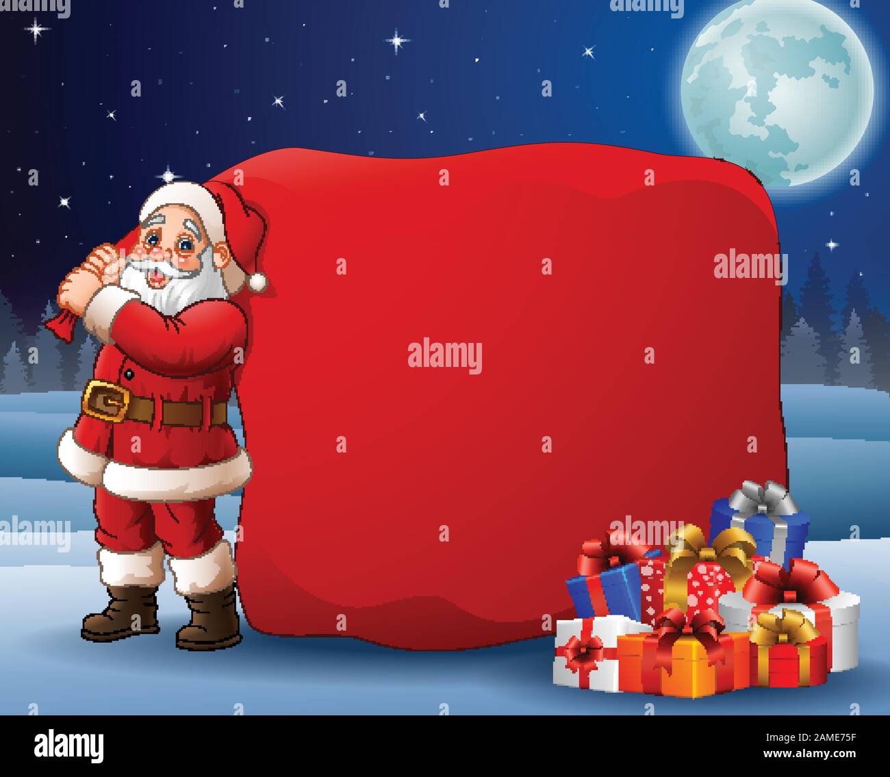 Heavy night snow Stock Vector Images - Alamy