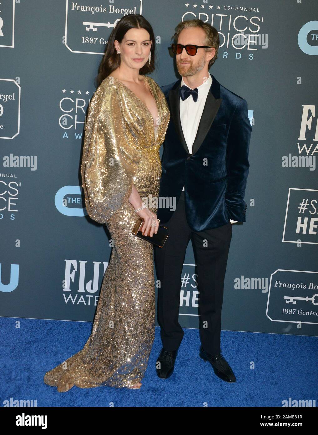 Los Angeles, USA. 12th Jan, 2020. Anne Hathaway, Adam Shulman 113 ...