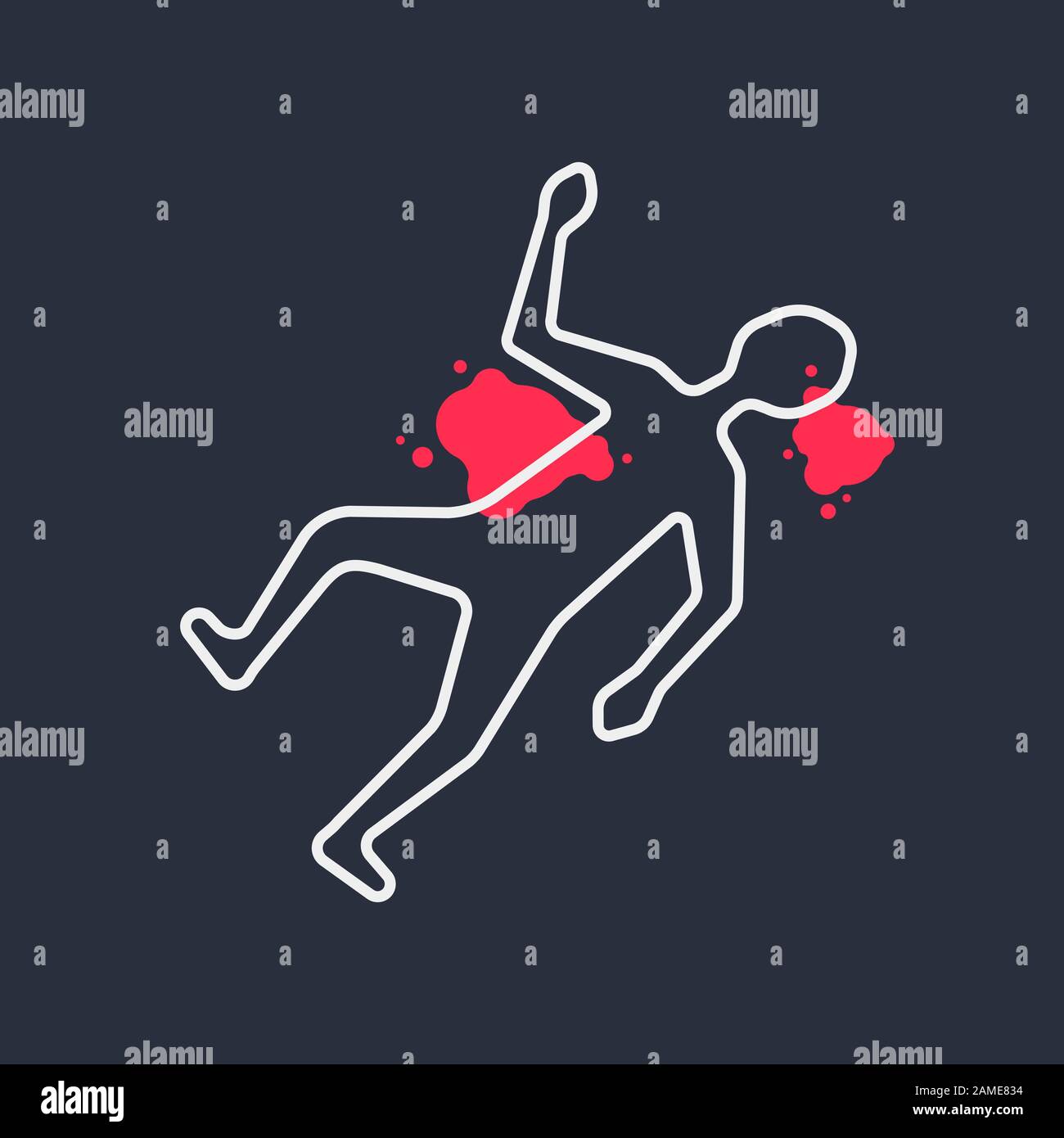Homicide crime scene Stock Vector Images - Alamy