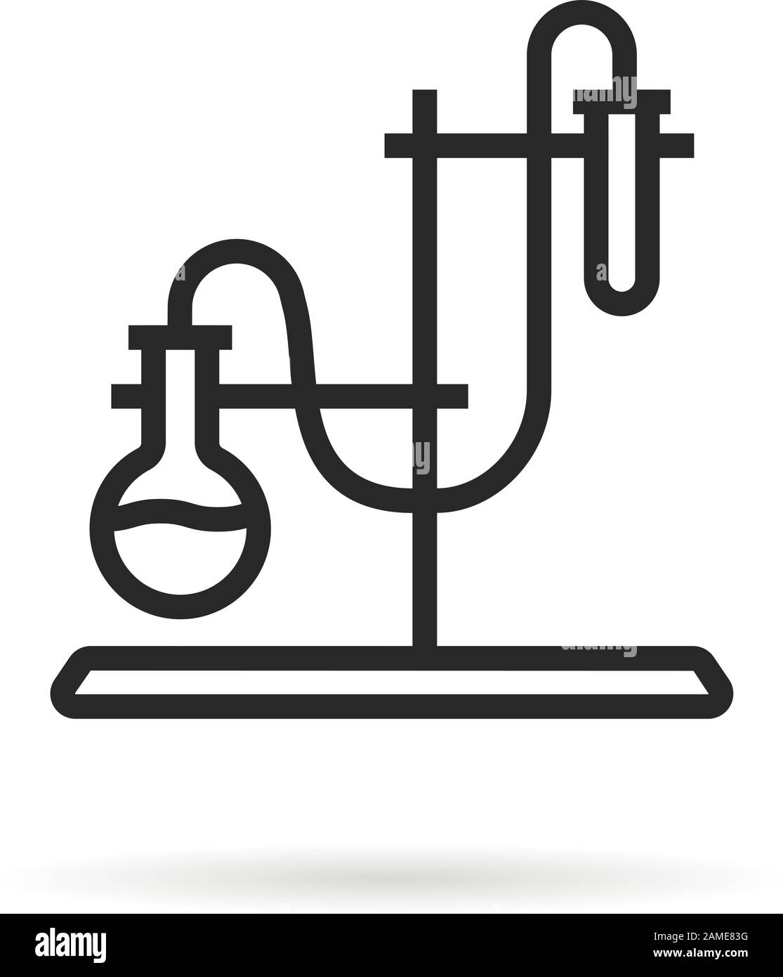 Chemical laboratory tube tripod Cut Out Stock Images & Pictures - Alamy