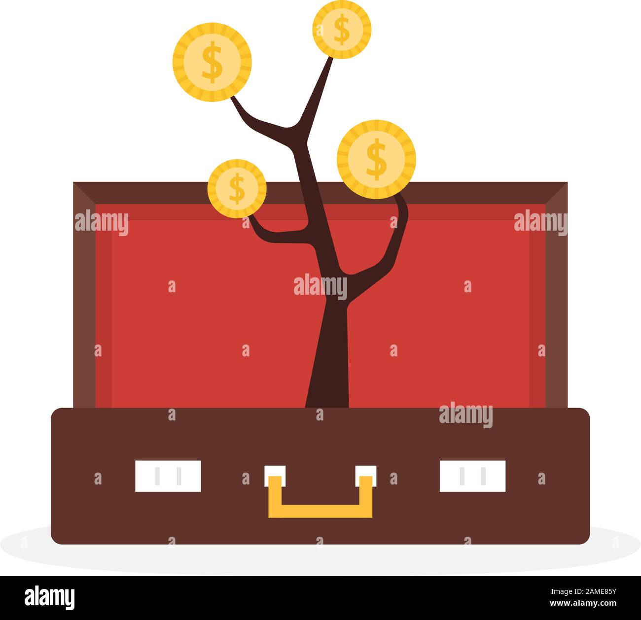 Open briefcase money Stock Vector Images - Alamy