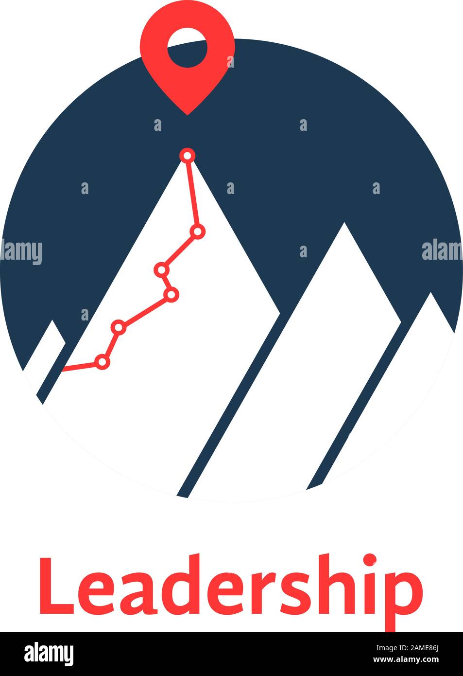 summit icon like leadership logo isolated on white Stock Vector Image ...