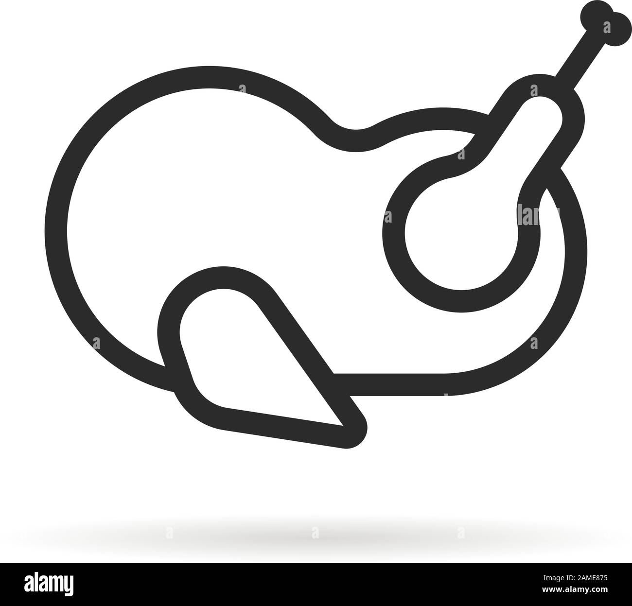 thin line fried chicken icon Stock Vector Image & Art - Alamy