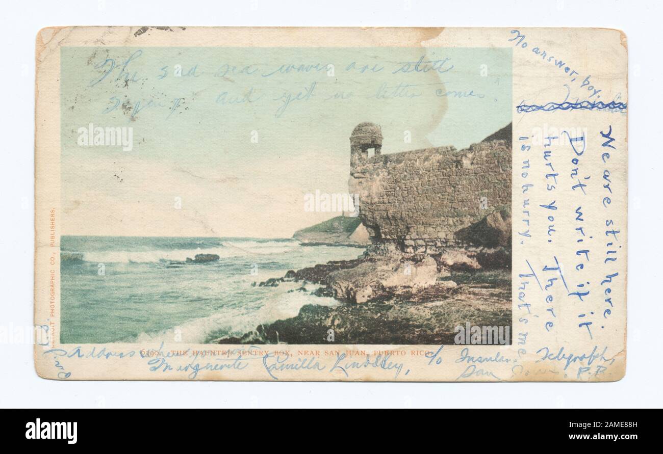 The Haunted Sentry Box, San Juan, P R Postcard series number: 6390 1902 ...