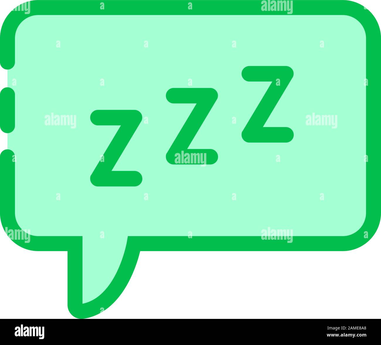 Sleep icon bubble zzz Cut Out Stock Images & Pictures - Alamy