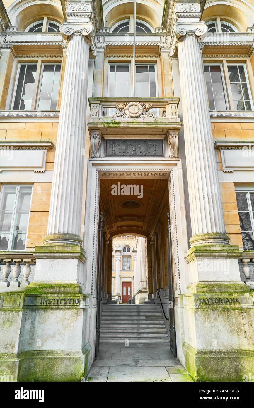 Institutio Tayloriana side entrance and external facade of the ...