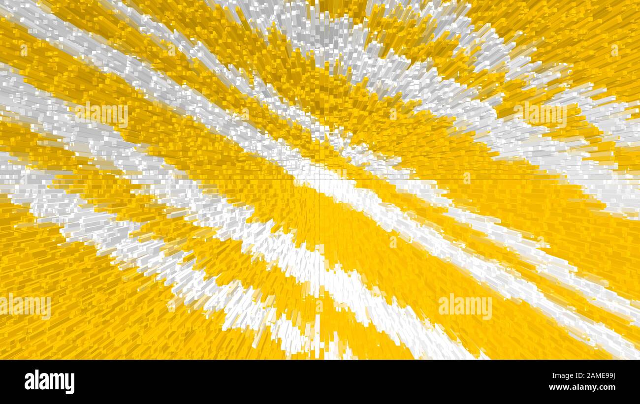 Beautiful yellow fractal illustration. Geometric splash background ...