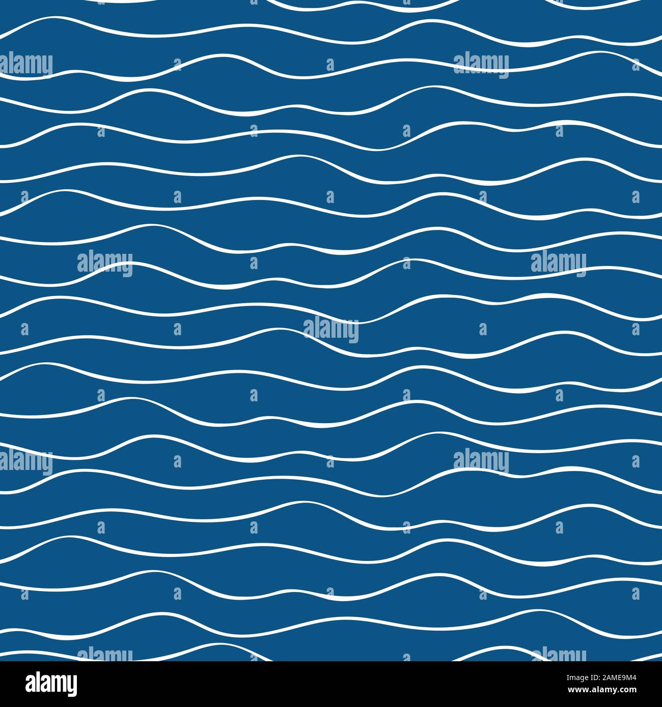 Vector abstract hand drawn white doodle ocean waves. Seamless geometric ...